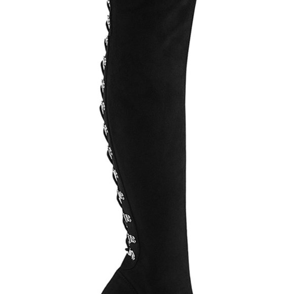 Shoes | Platform Lace Up Back High Heel Thigh High Boots | Poshmark